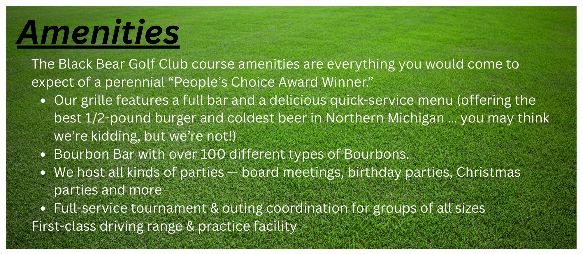 Course Information - Black Bear Golf Club