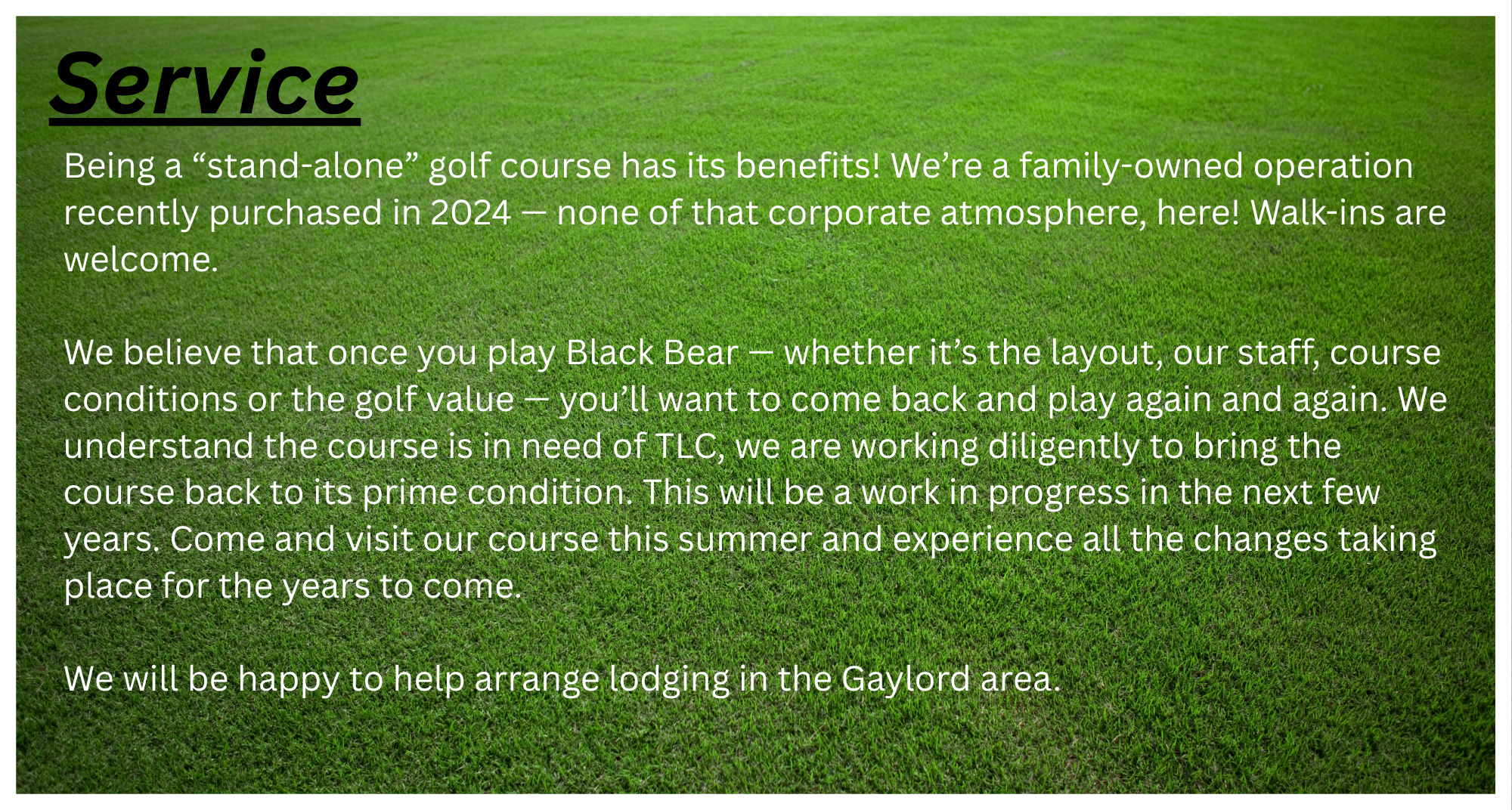Course Information - Black Bear Golf Club
