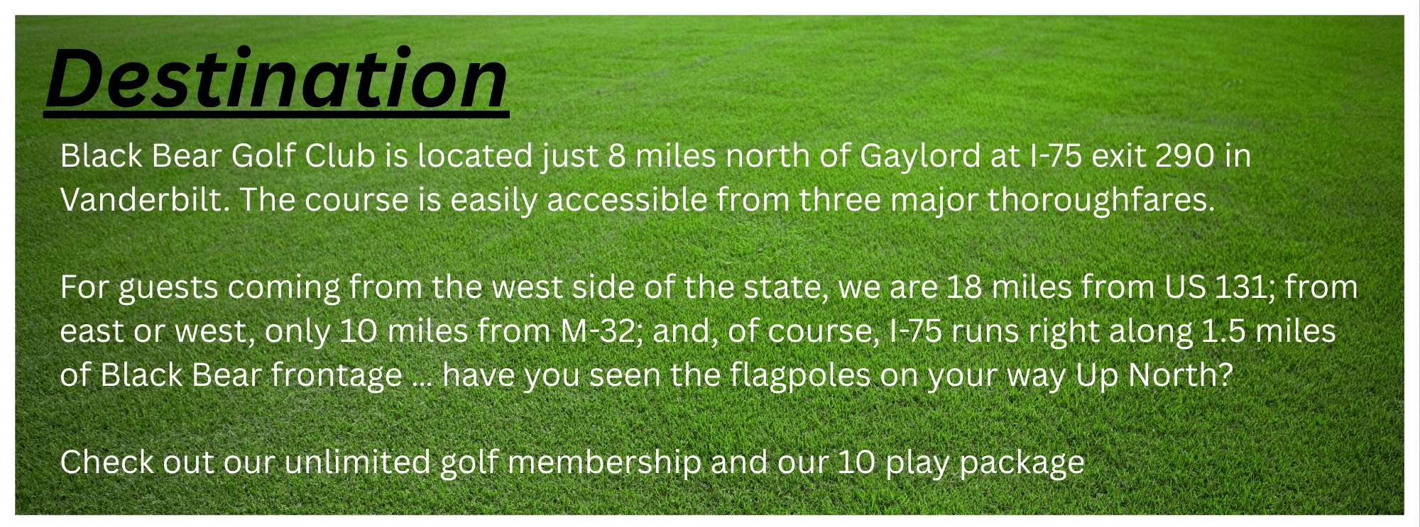 Course Information - Black Bear Golf Club